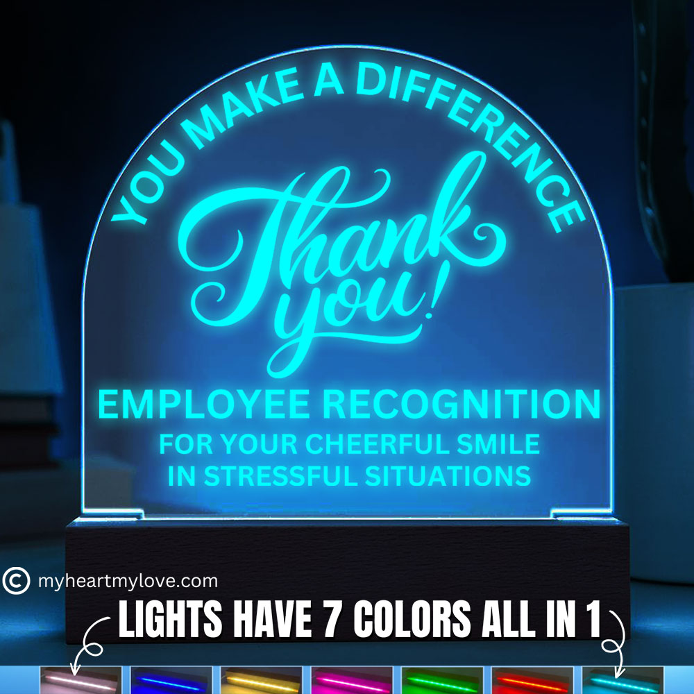 Employee Recognition Award Acrylic Plaque with LED Lighted Dome (with ...