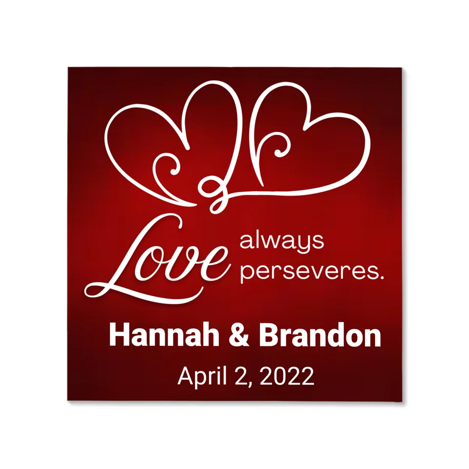 Love always perseveres. Wedding or Anniversary Gift Canvas – Heartfelt ...